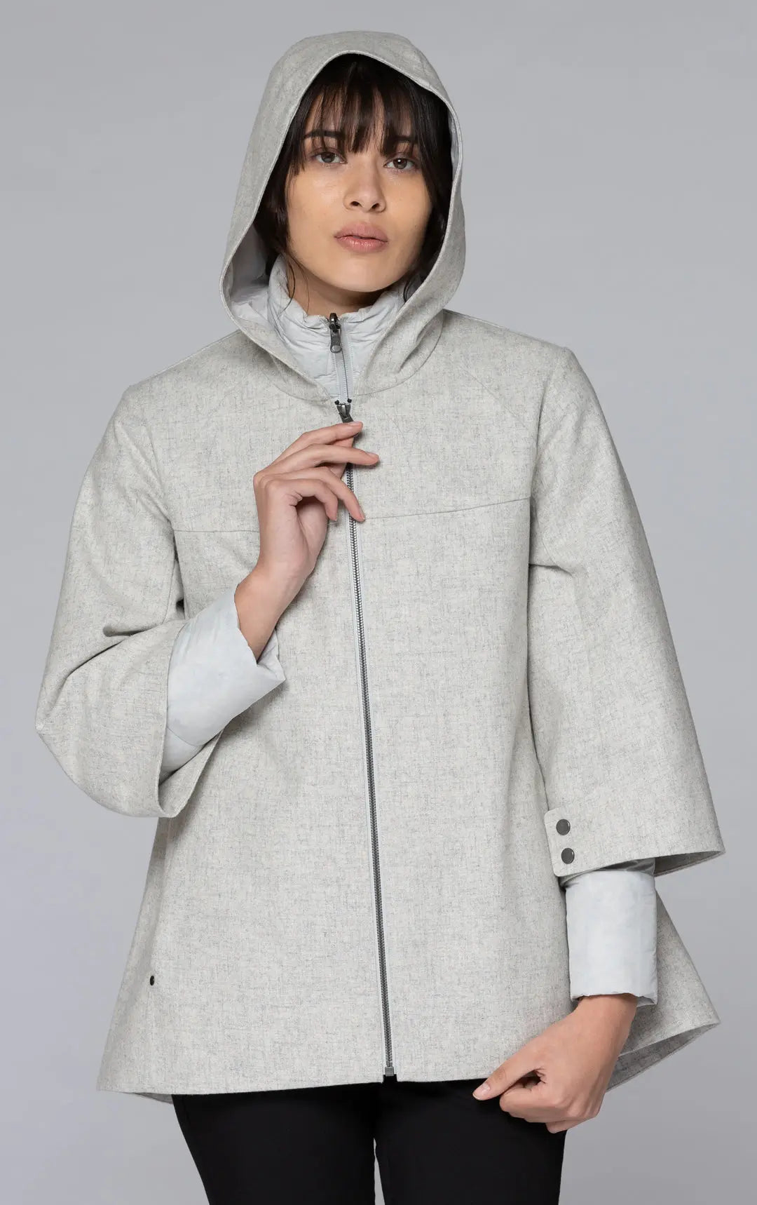 3-in-1 Down Swing Coat | Italian Wool Coat with Removable Insulated ...